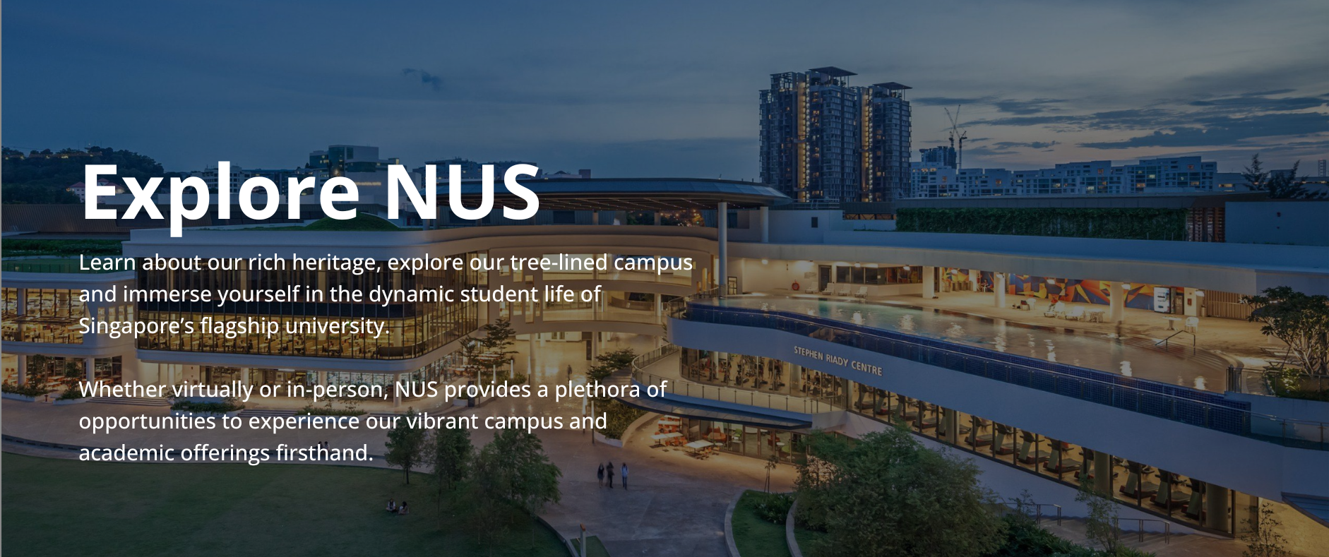 Campus Tour – University Campus Infrastructure, NUS