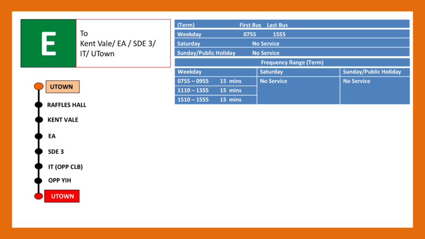 Internal Shuttle Bus - NUS UCI