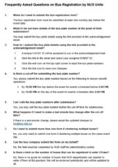 Frequently Asked Questions on Bus Registration by NUS Units - NUS UCI